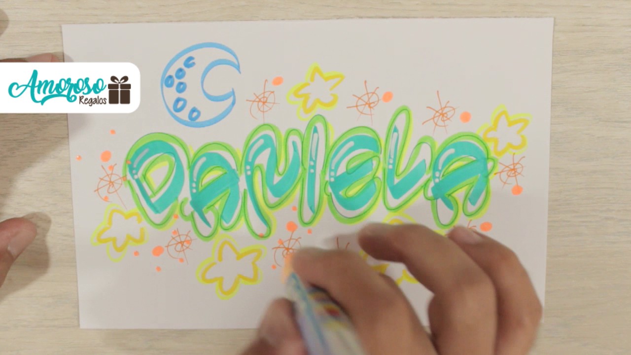 Letra Timoteo y decoración del nombre "Daniela" (Amoroso) - YouTube
