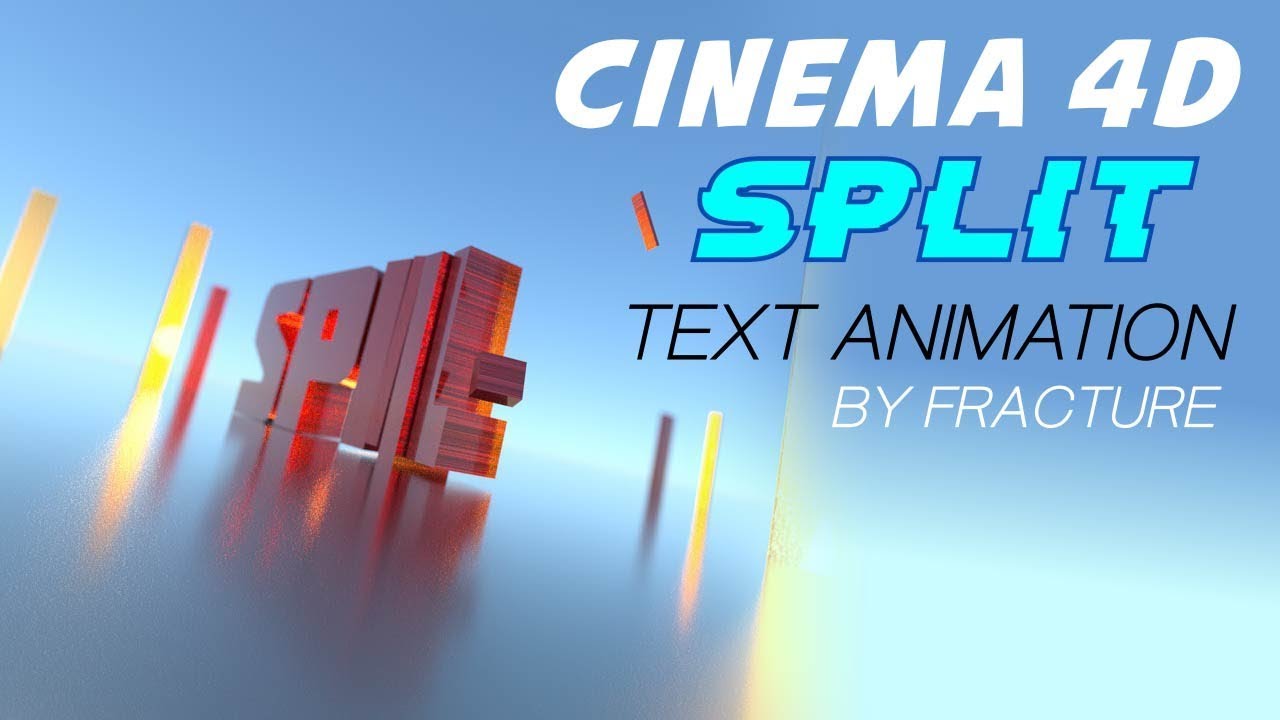 CINEMA 4D,SPLIT,TEXT ANIMATION,BY FRACTURE - YouTube