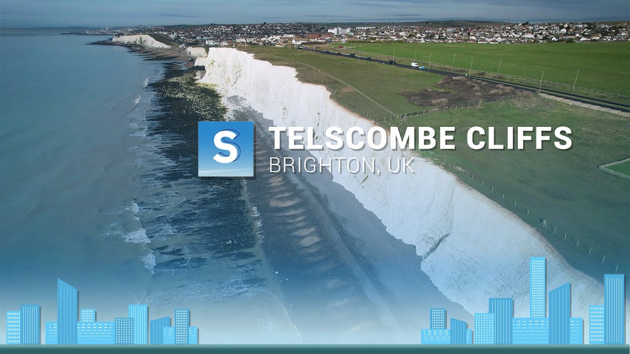 Brighton: Telscombe Cliffs Part 1/Peacehaven, Aerial 4K Drone View ...