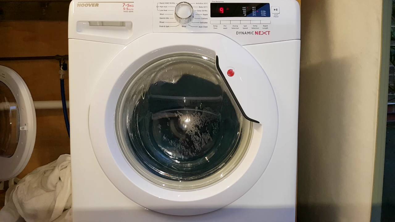 Hoover dynamic next cotton 40 half load 5/5 - YouTube