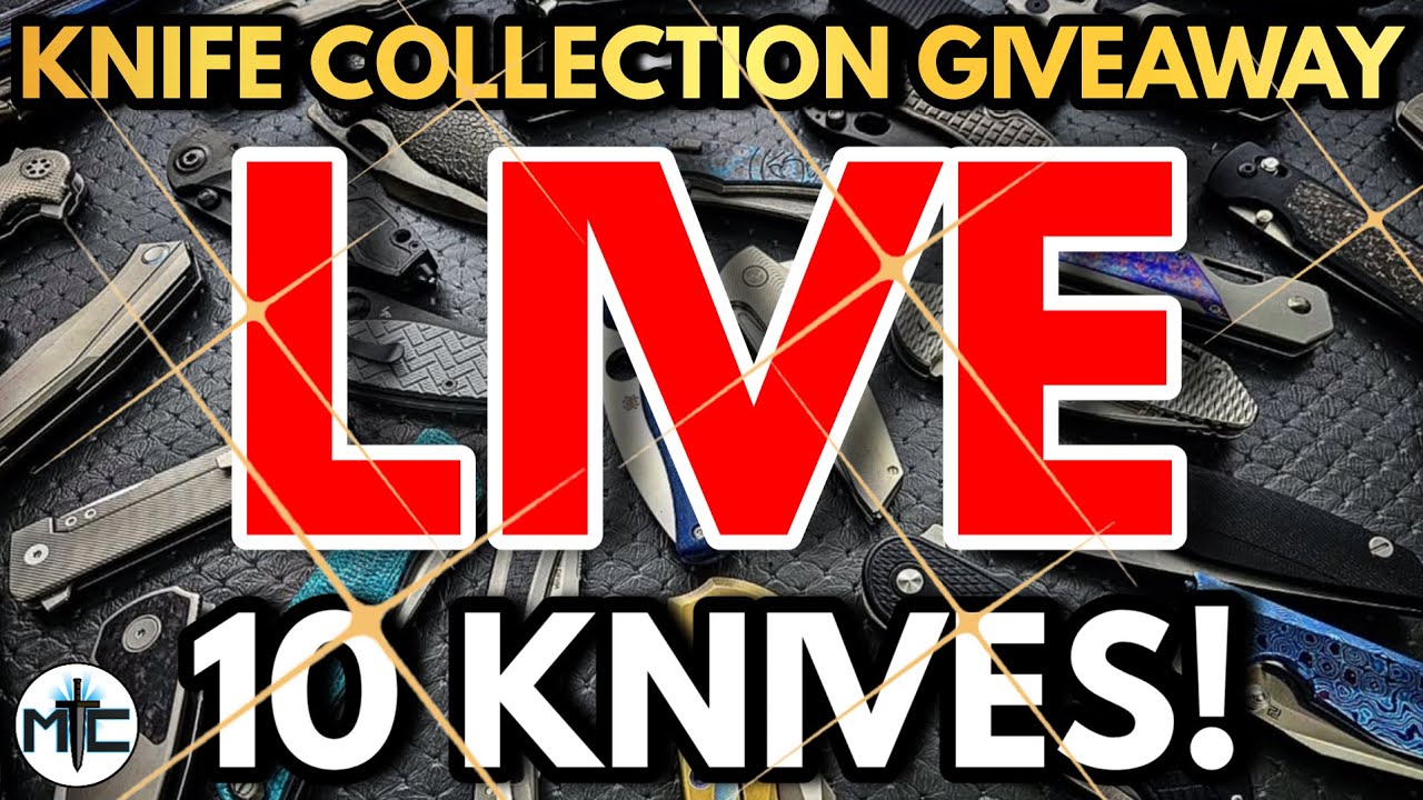 MEGA KNIFE COLLECTION GIVEAWAY LIVE! 10 AWESOME KNIVES + Knives & Hyper Knonsense - YouTube
