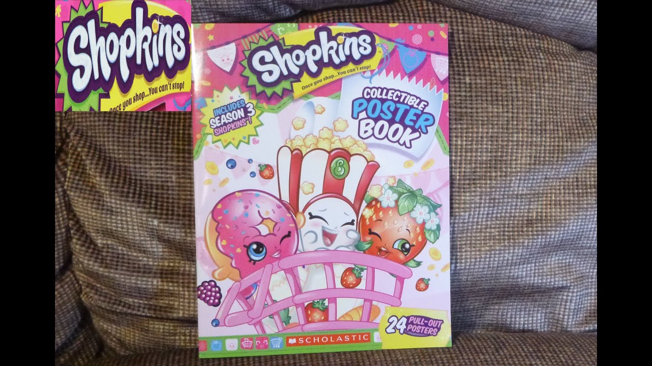 Shopkins Collectible Poster Book review Unboxalot 226 - YouTube