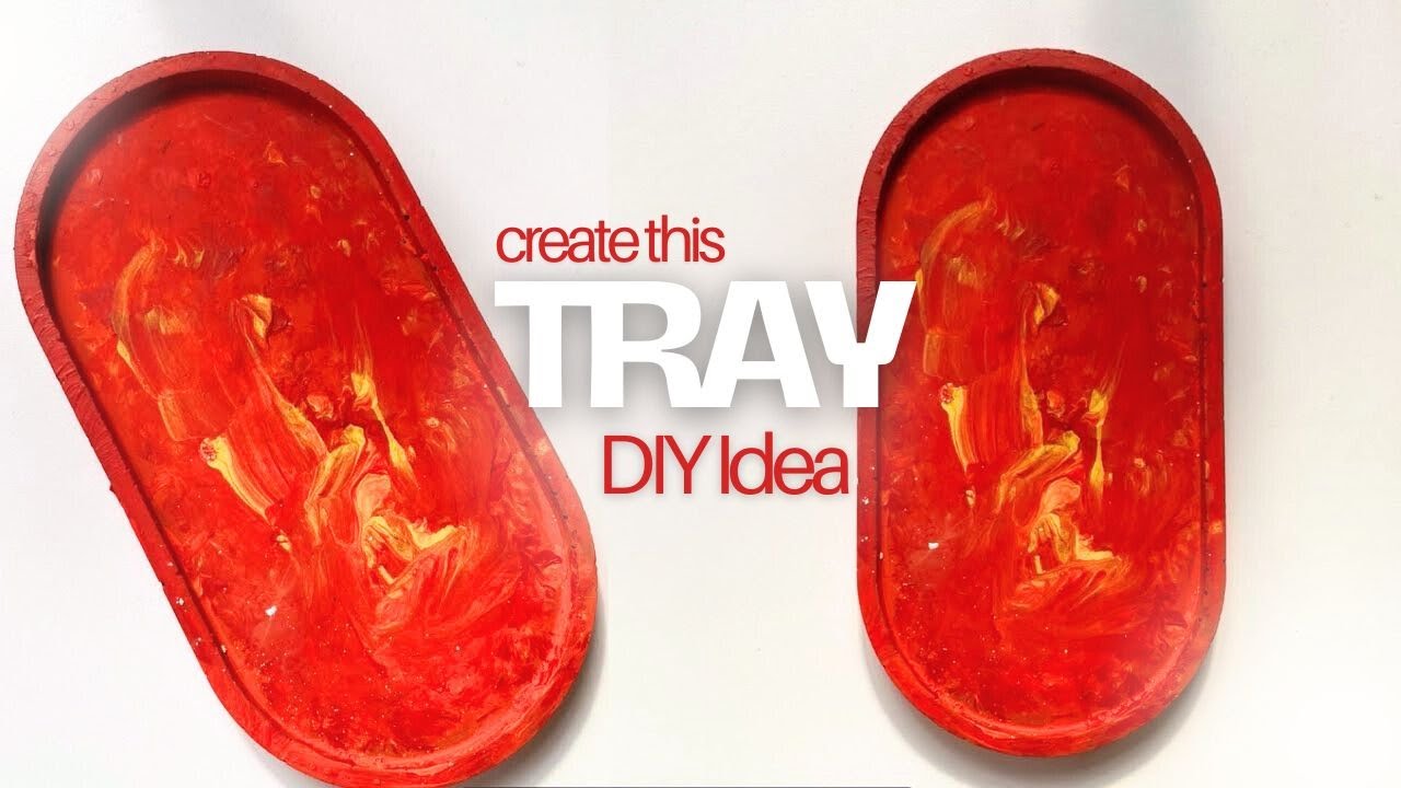 Easy Tray DIY| How To Make Jewellery Trays using *Quick Drying Cement ...