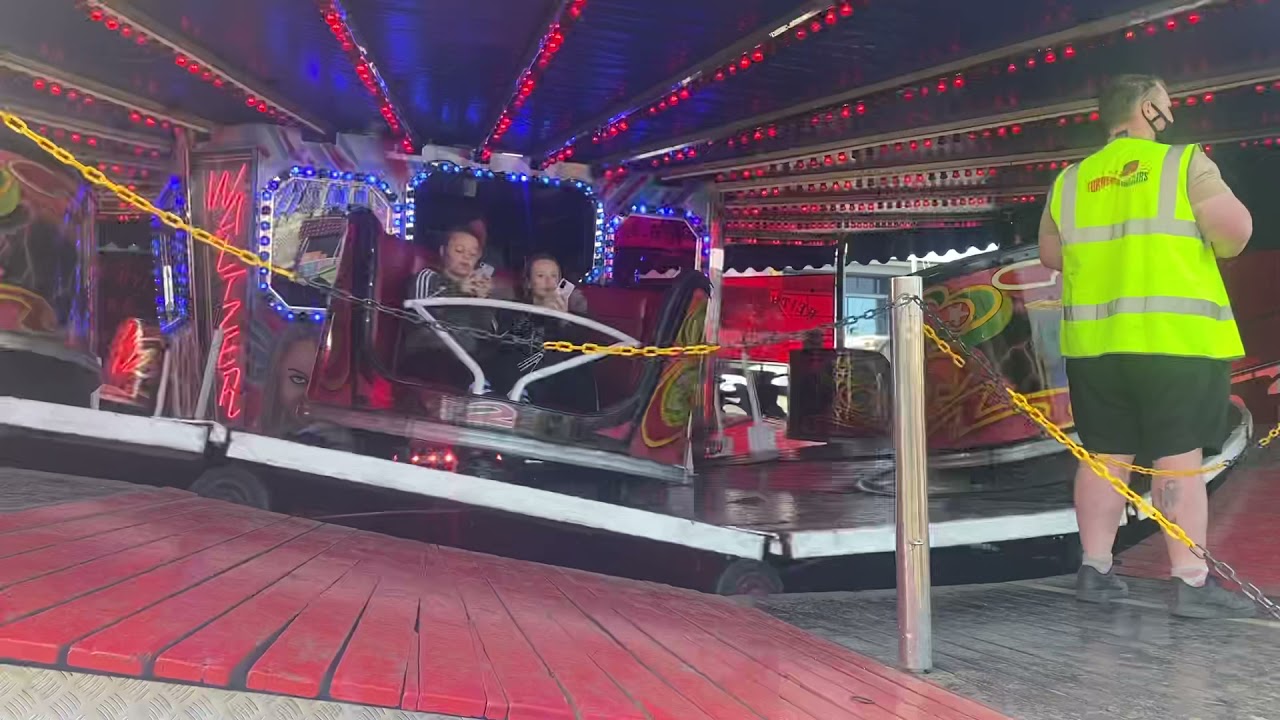 Keith turners rolling thunder waltzer off ride Hartlepool Marina ...