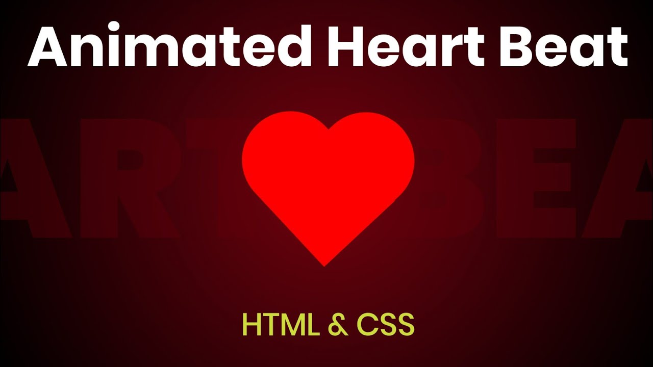 Real Heart Beating Animation Using Html And Css Youtube