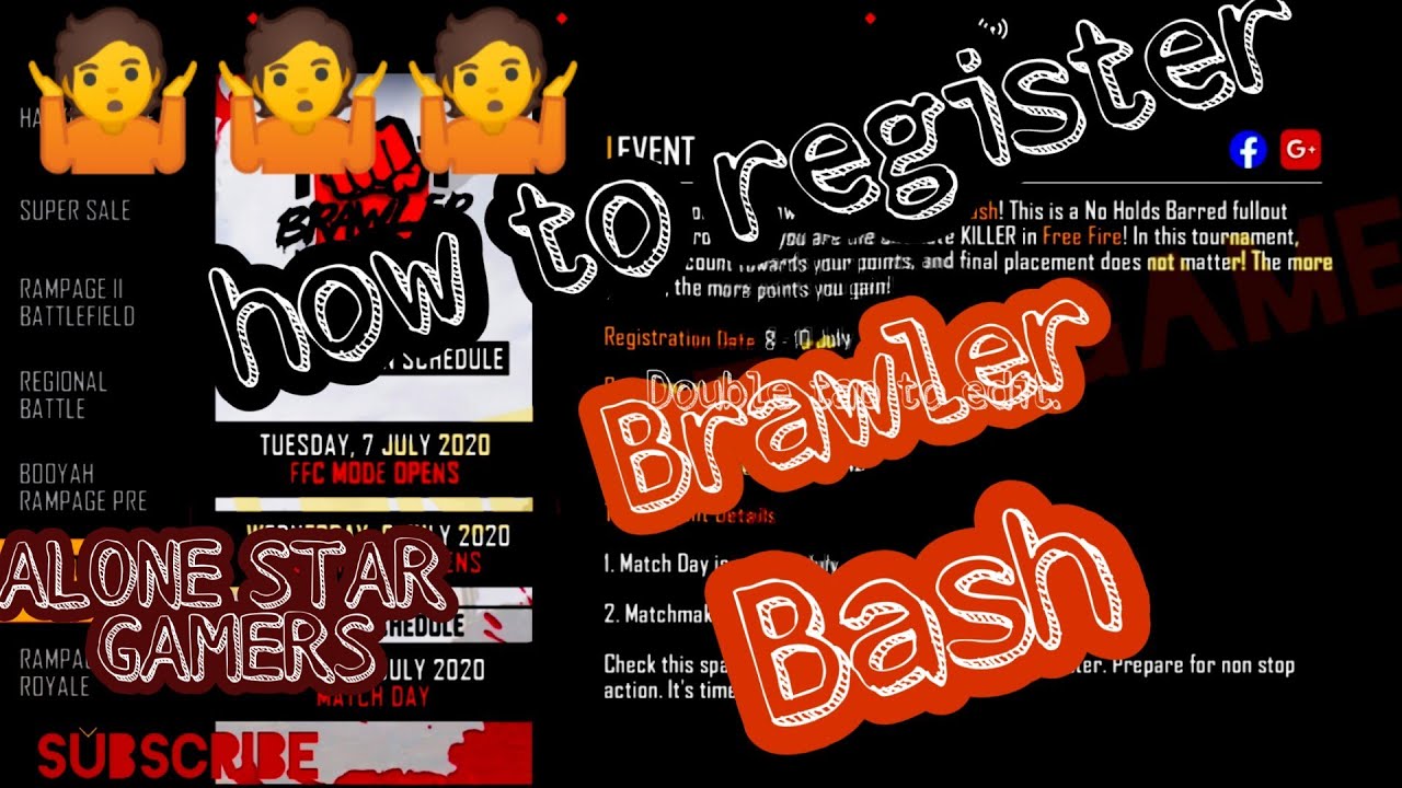 Brawler Bash tournament event ((how to register))??match schedule - YouTube