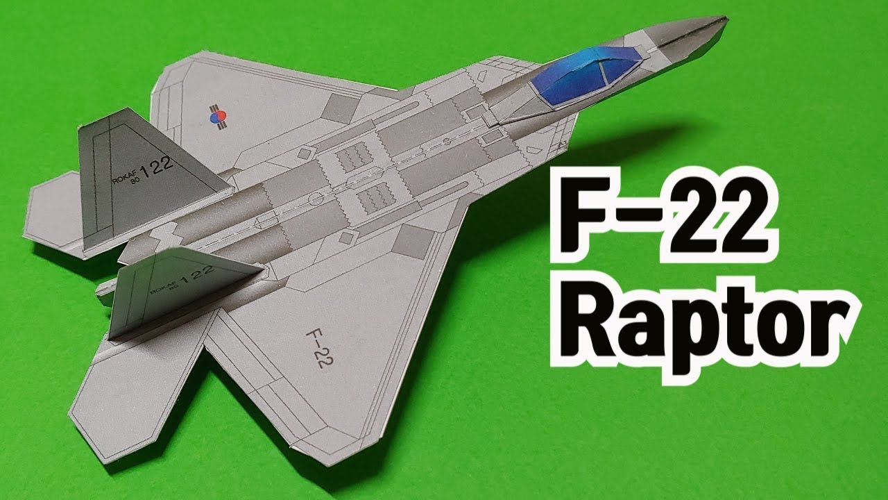 How To Make an F22 Paper Airplane Origami F22 Raptor | Origami Go - YouTube