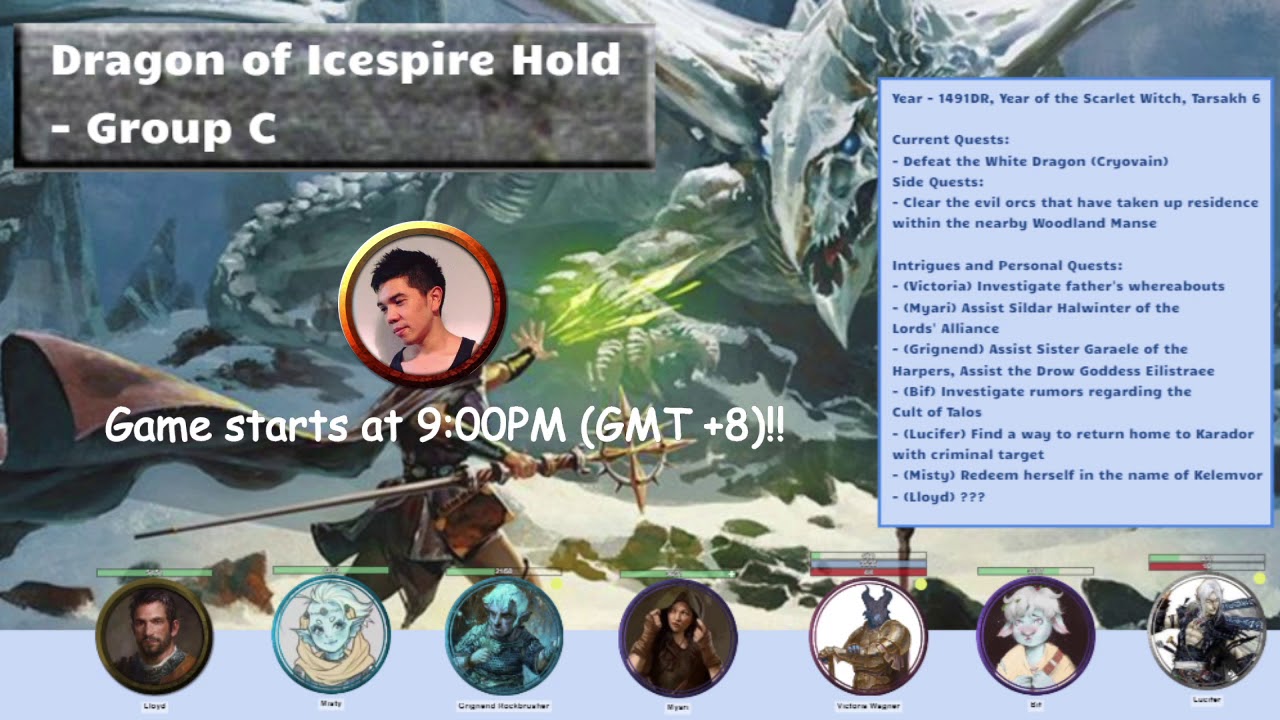 Dragons of Icespire Hold - Group C, Session 55: Falcon's Hunting Lodge ...