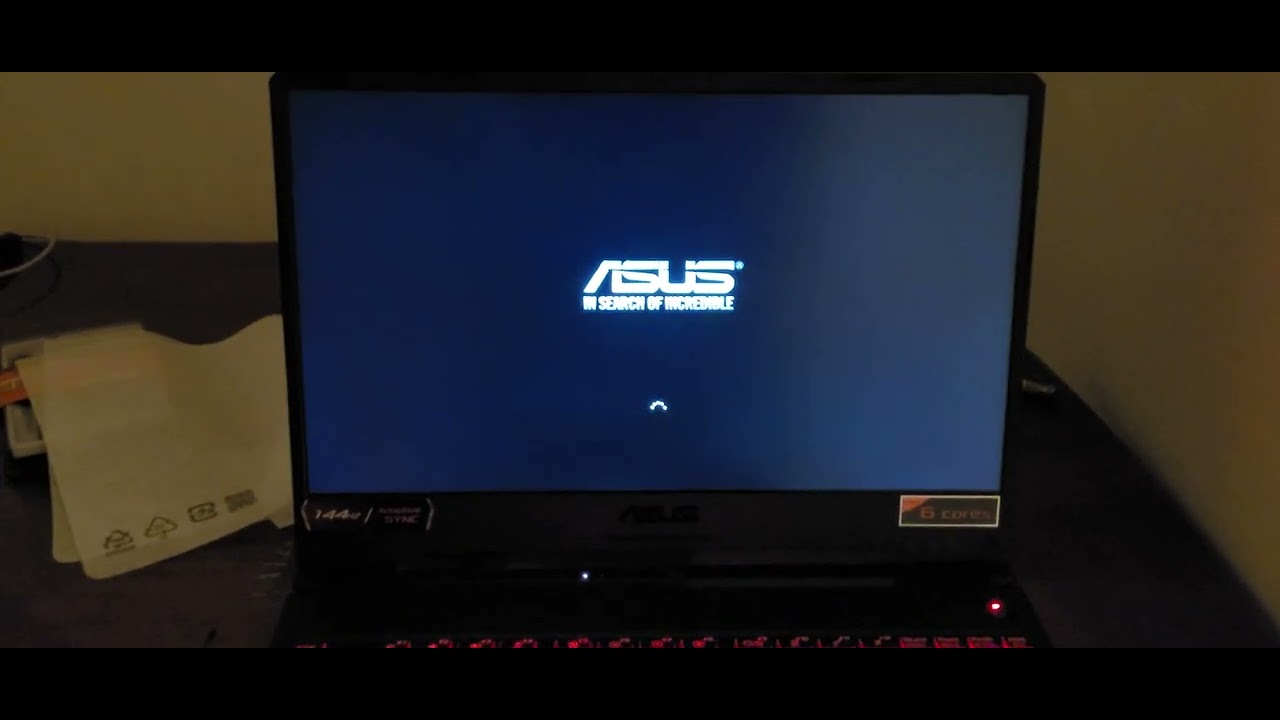 Windows 11 Home boot up on Asus TUF Gaming A15 FA506IHR - YouTube