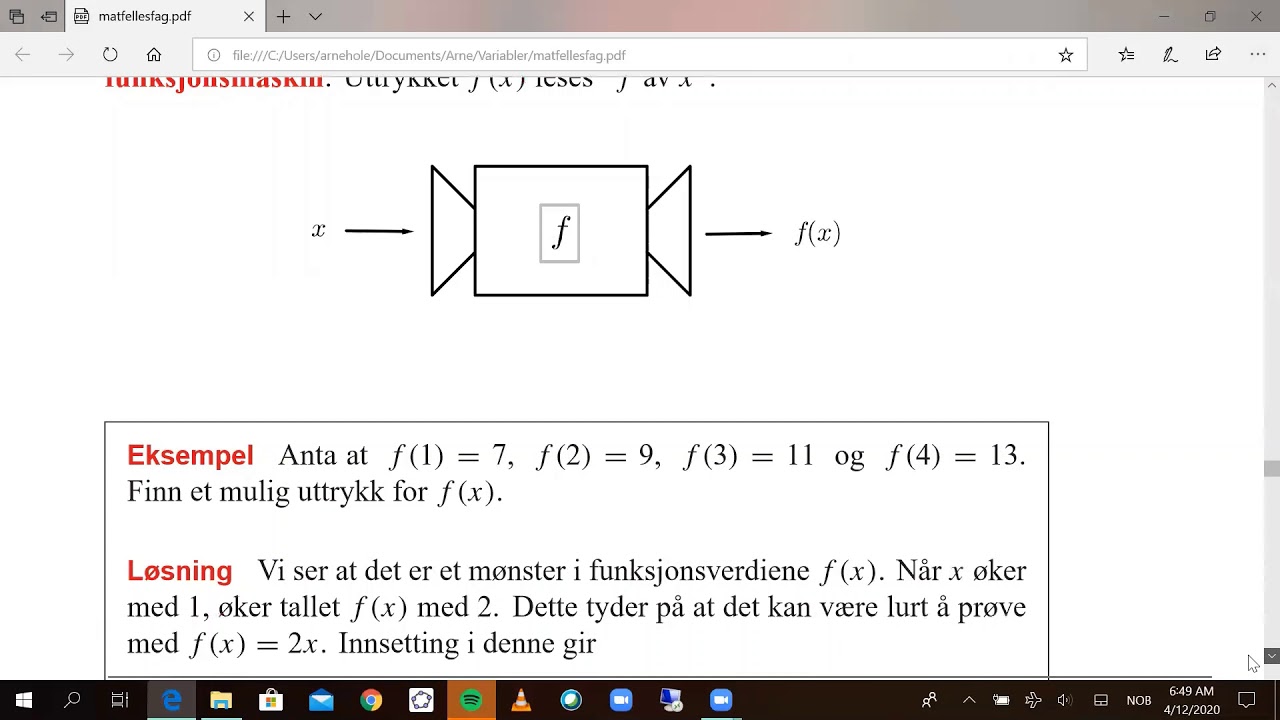 Matematikk fellesfag 9.1: Hva er en funksjon? - YouTube