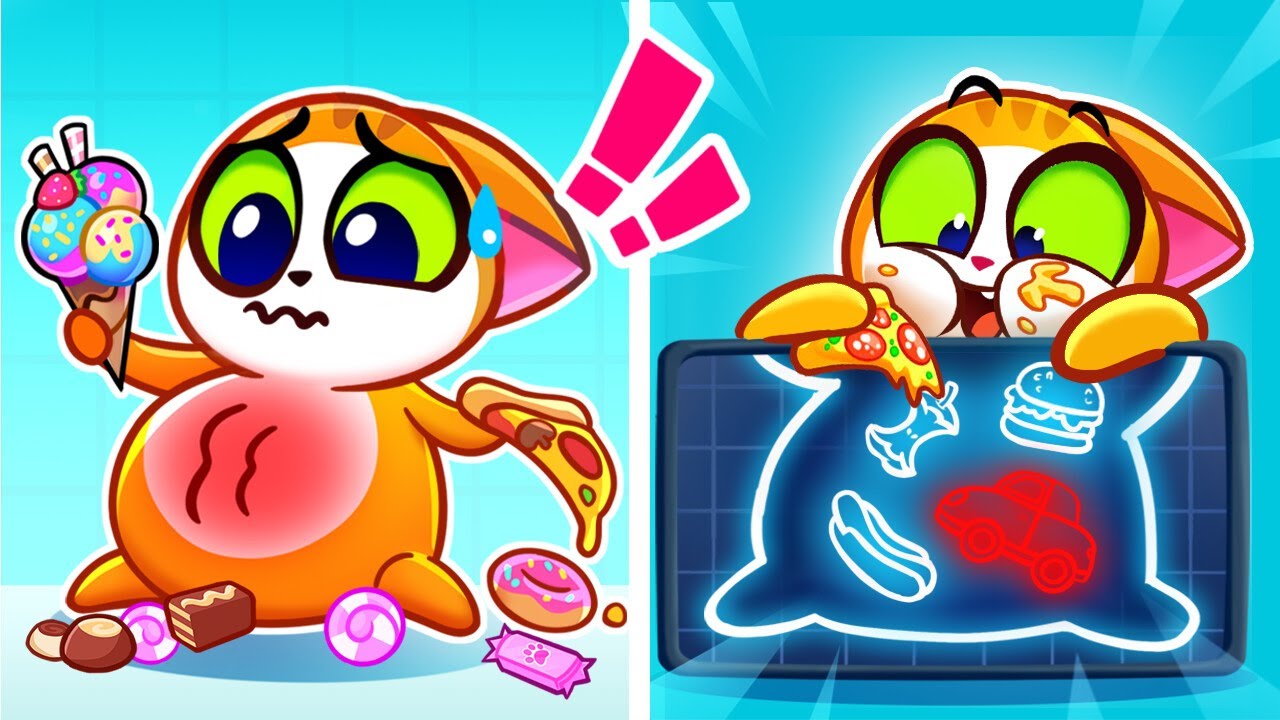 Monster In My Tummy! 😲🍕 Stomach X-Ray Stories 🌟 Paws&Play Cartoon - YouTube