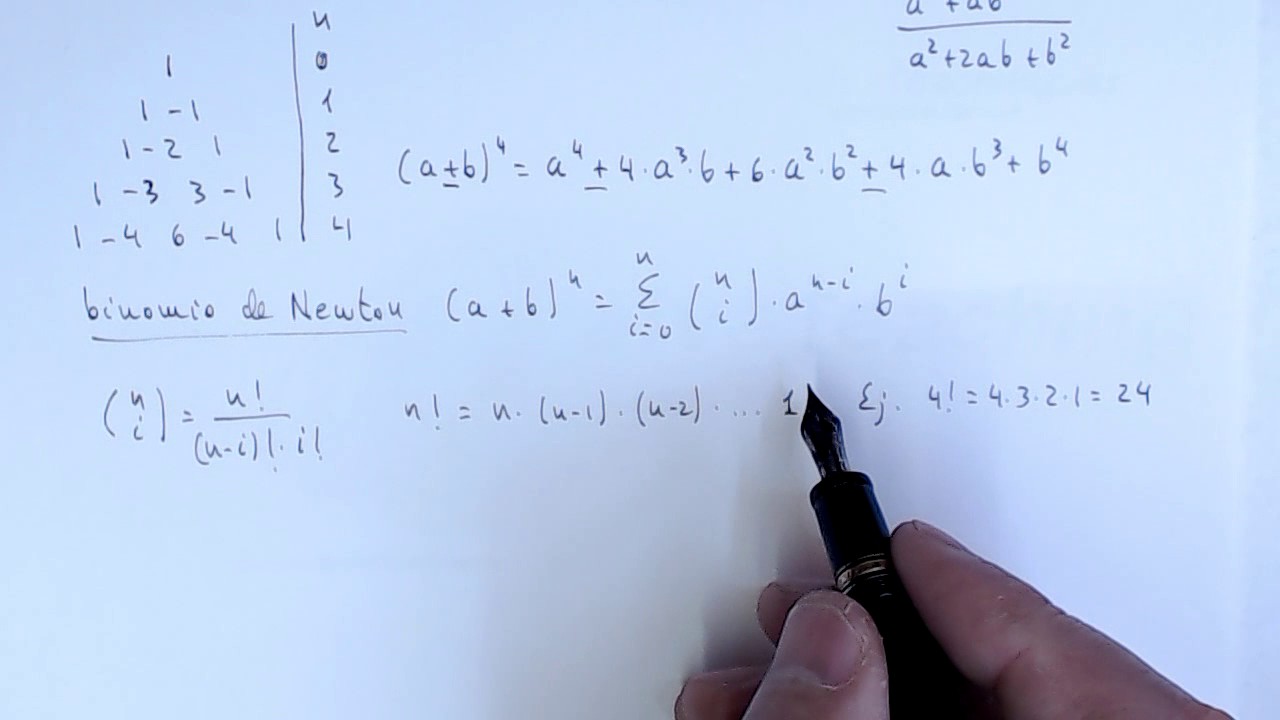 Identidades notables, pirámide de Pascal, triángulo de Tartaglia y binomio de Newton - YouTube
