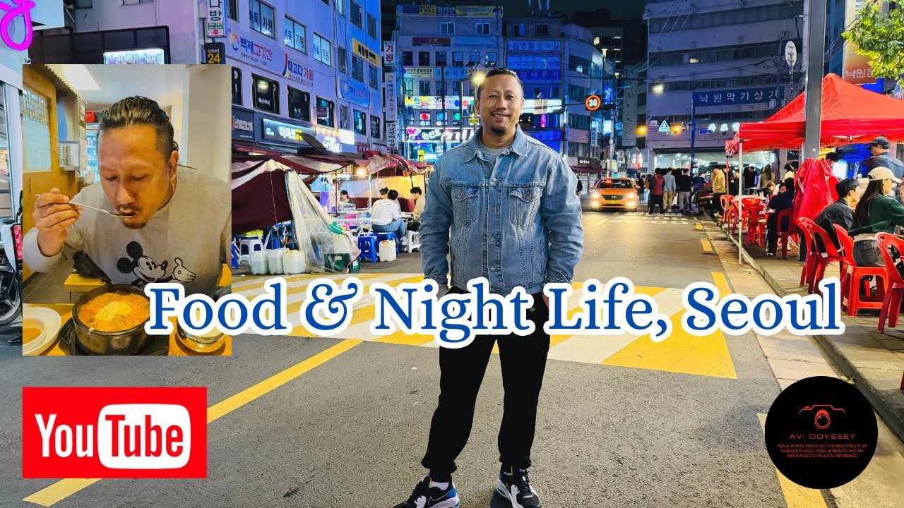 Food & Night Life in Seoul | Euljiro Sam Ga | South Korea - YouTube