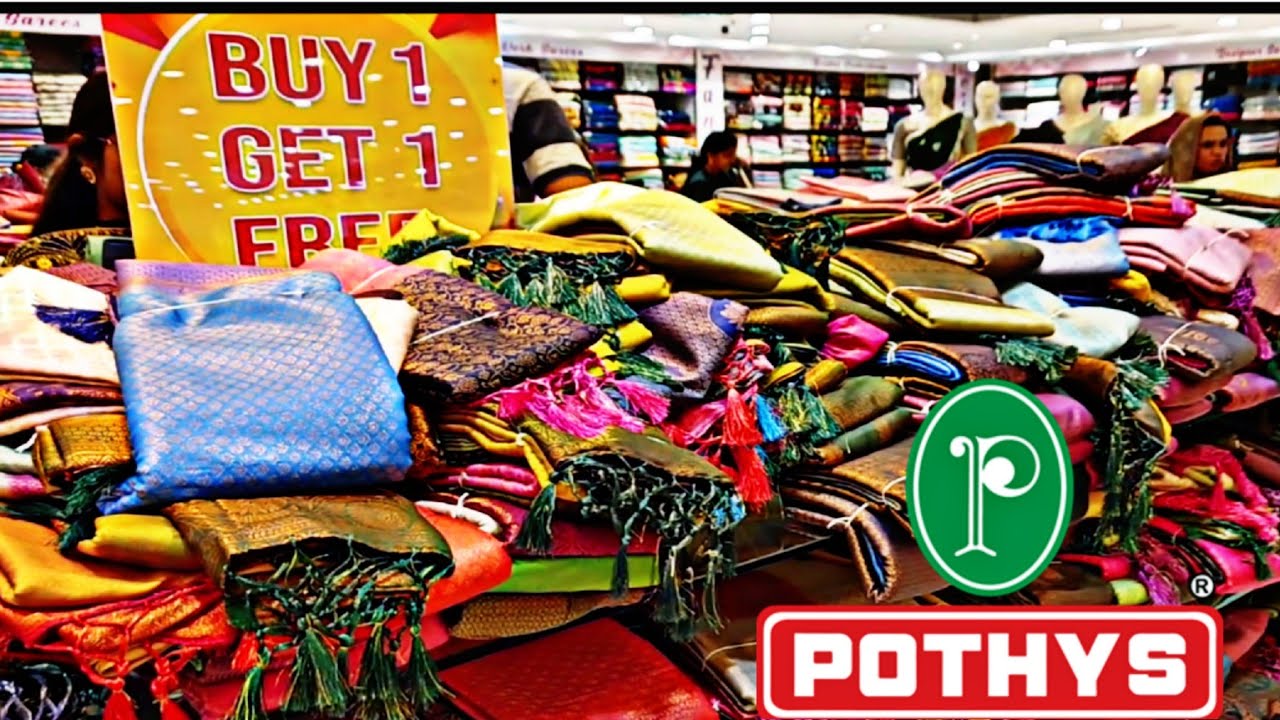 POTHYS 1+1 Combo Offers Soft Banarasi Silk Sarees.Jutetussar. - YouTube