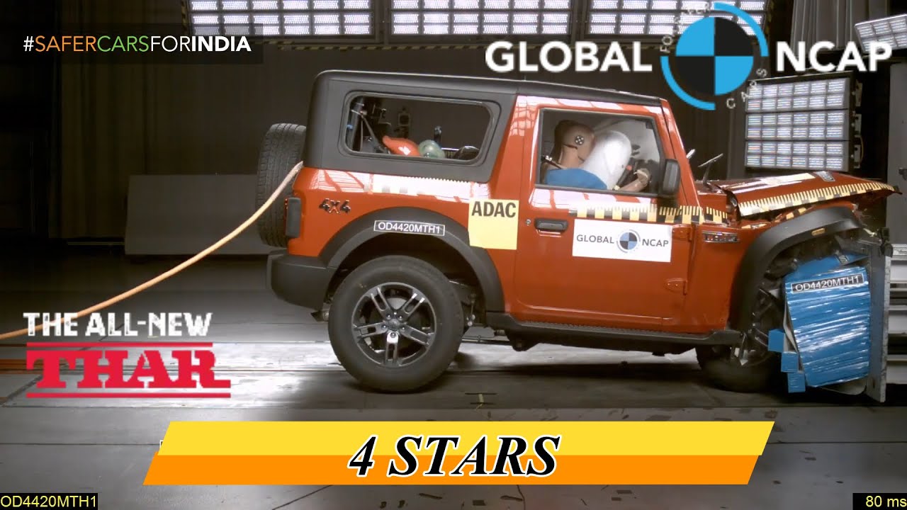 Mahindra Thar GNCAP Crash Test Analysis || "4 Star" - Global NCAP ...