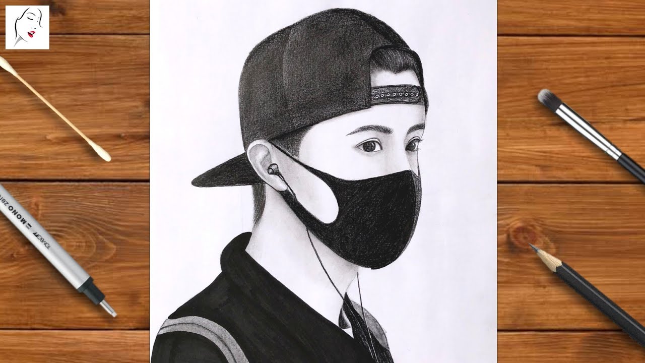 How To Draw A Boy Wearing A Mask Step By Step Boy Drawing Pencil how-to-draw-a-boy-wearing-a-mask-step-by-step-boy-drawing-pencil