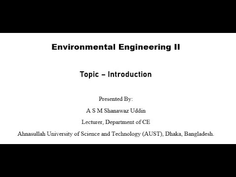 Introduction to Environmental Engineering II - YouTube