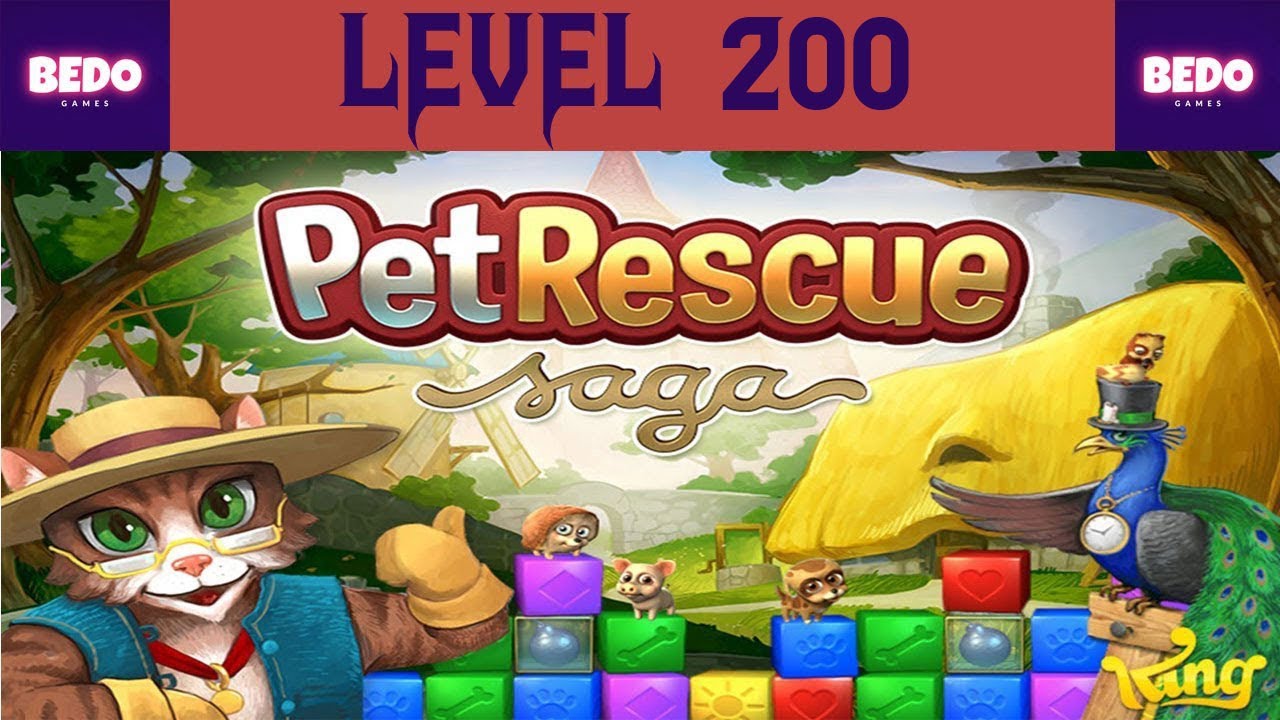 Pet Rescue Saga Level 200 - YouTube