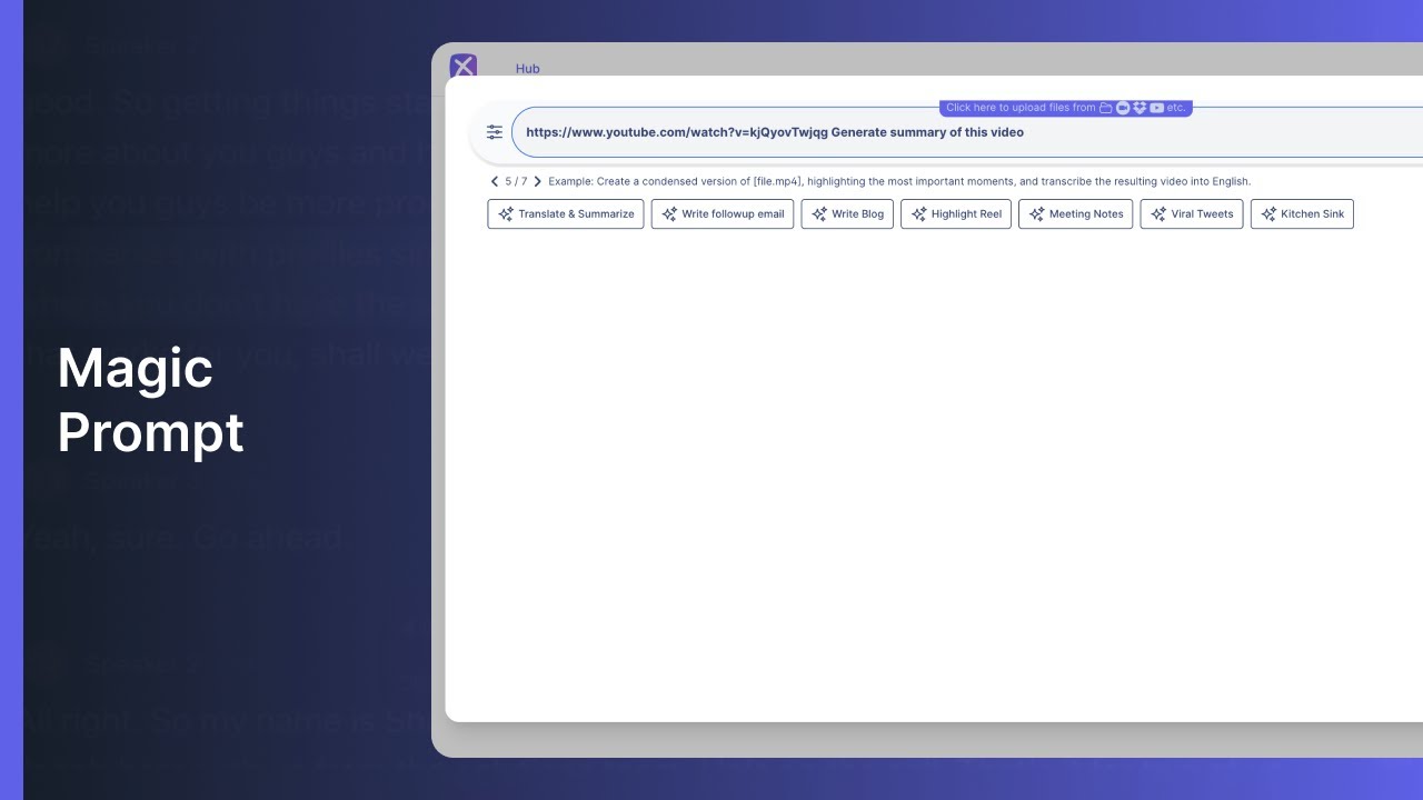 How to use Magic Prompt to generate a Transcript | Exemplary AI - YouTube
