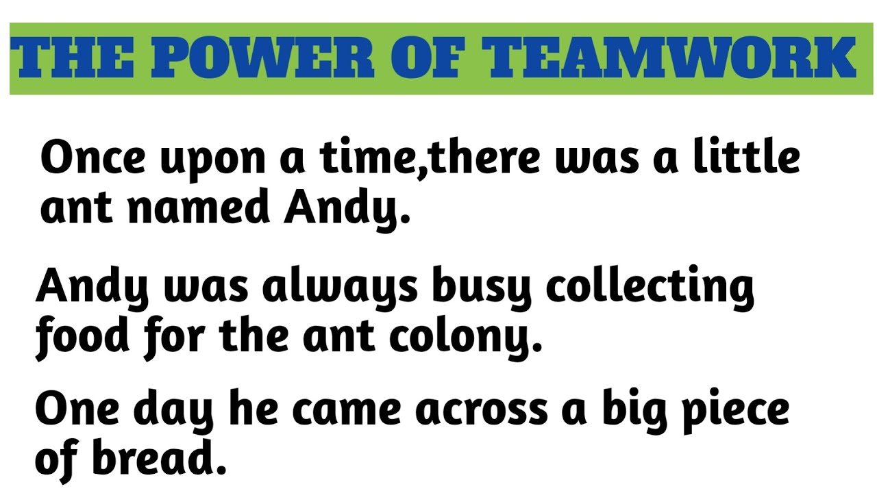 Moral story : THE POWER OF TEAMWORK || Moral story The power of ...