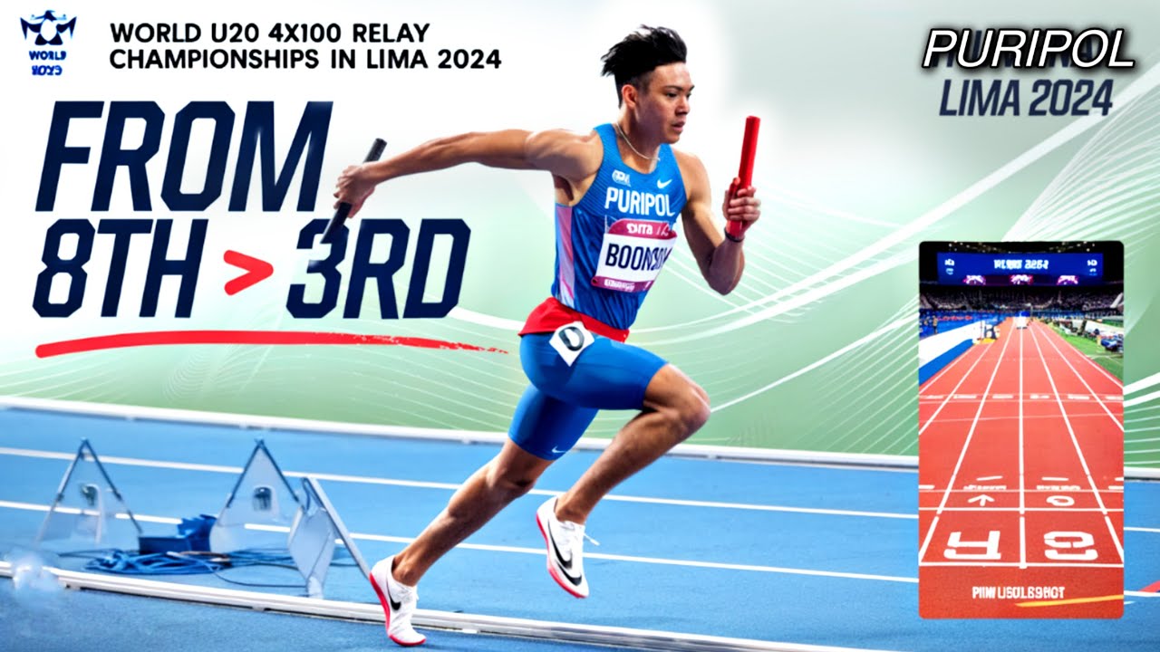 Puribol Boonson leads Thailand to 4x100m final | U20 Championships Lima ...