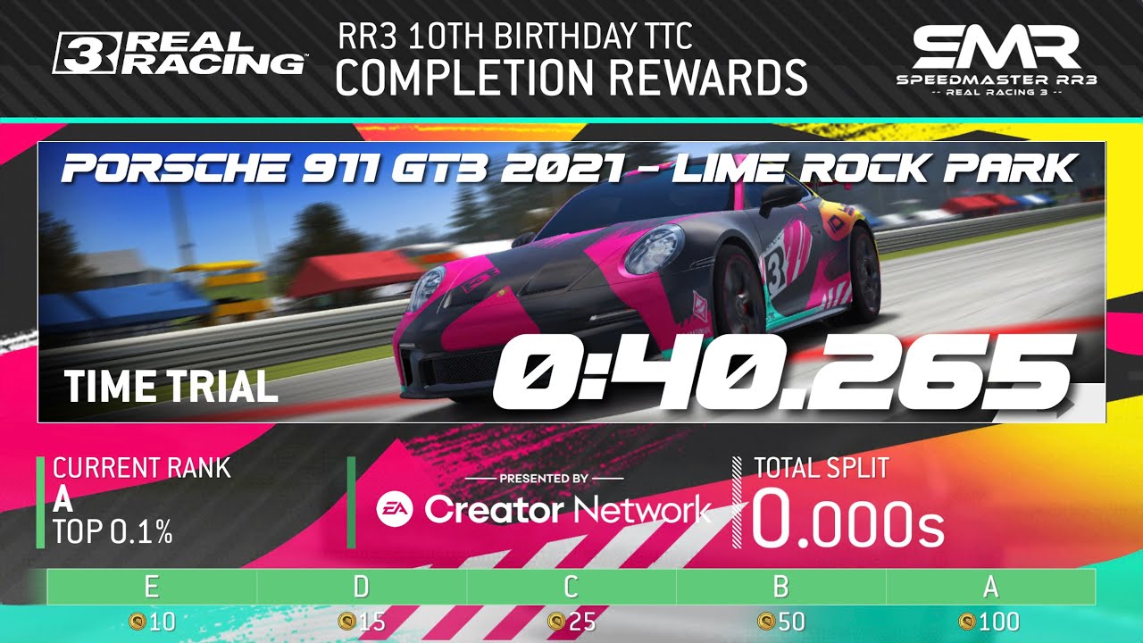 RR3 10th BIRTHDAY TTC - PORSCHE 911 GT3 (2021) - LIME ROCK PARK - Hot ...