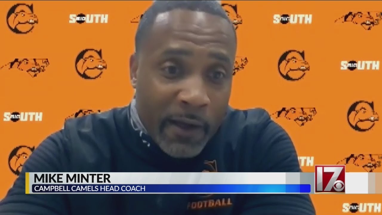 Campbell football coach Mike Minter talks after loss to Wake Forest ...