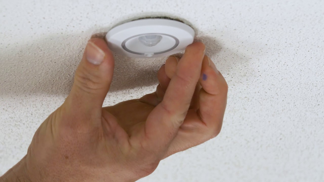 Helvar install 321 sensor in a ceiling - YouTube