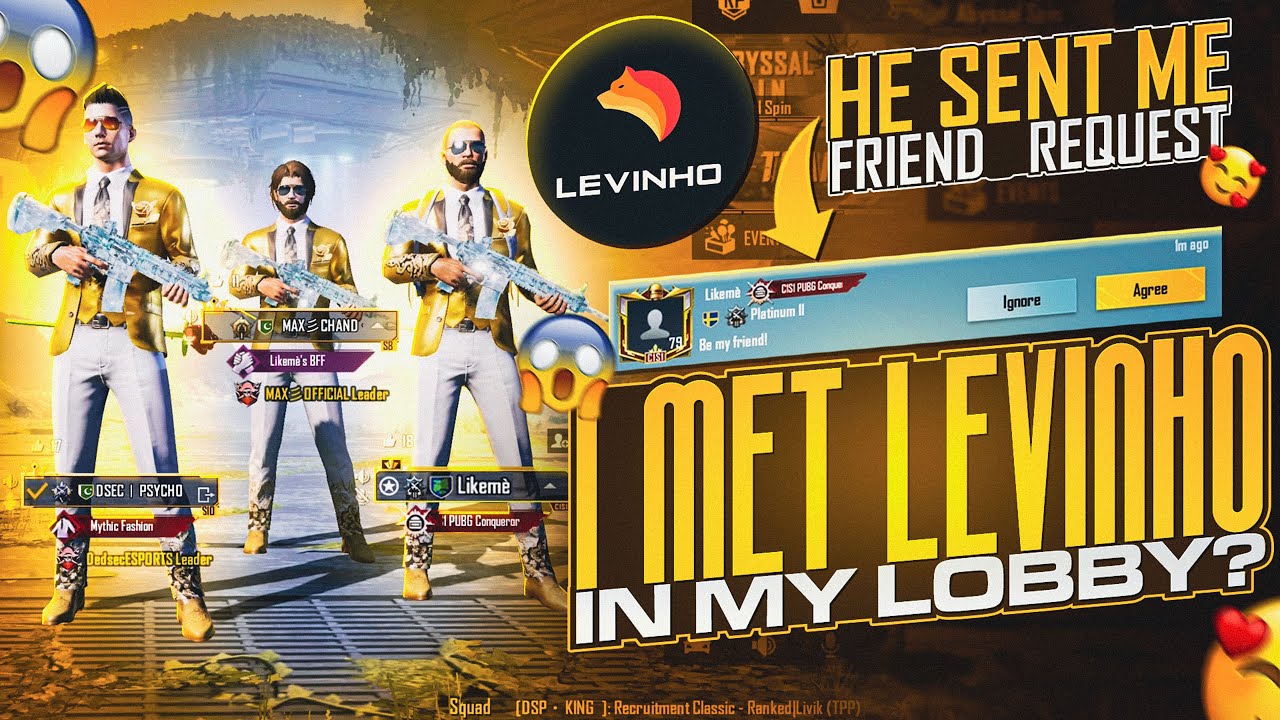 🔥 I MET PUBG BIGGEST YOUTUBER @Levinho IN MY LOBBY 😱SAMSUNG,A3,A5,A6,A7 ...
