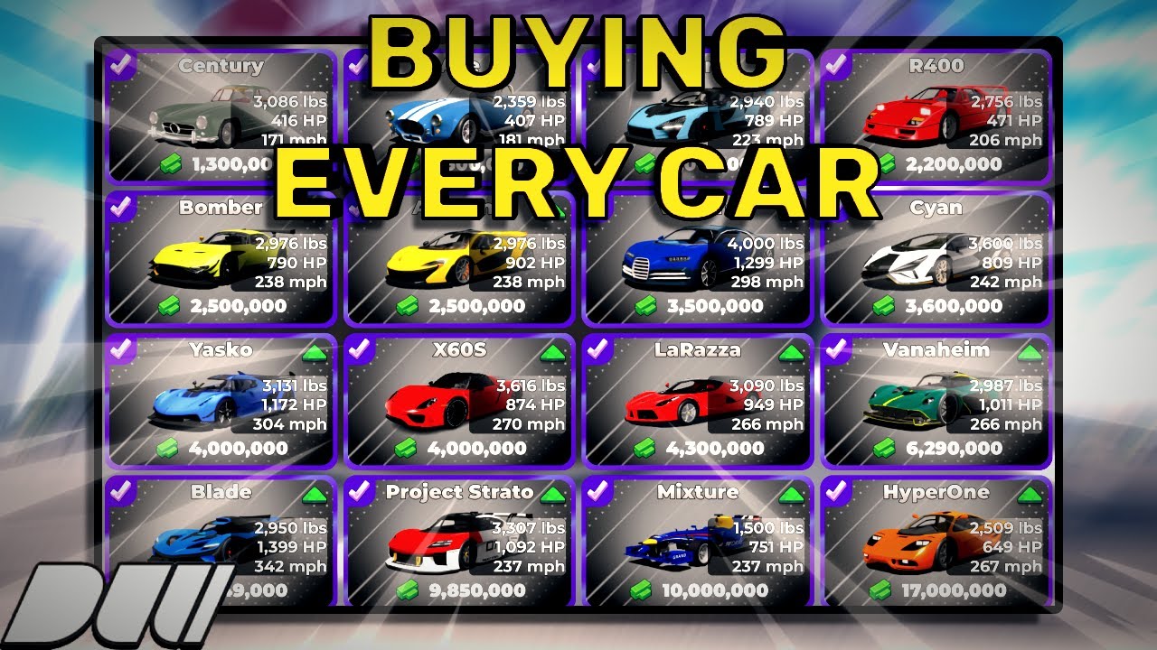 Buying Every Car In Drive World! - YouTube