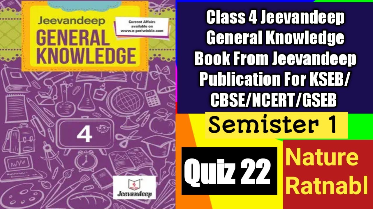 Class 4 general knowledge book lesson 22 nature ratnable Jeevandeep ...