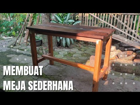 Membuat meja kayu sederhana - YouTube