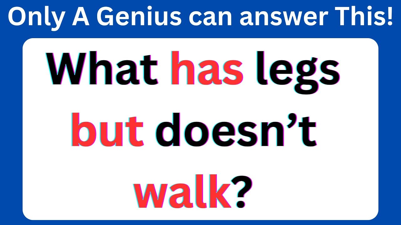 CAN YOU SOLVE THESE 15 RIDDLE ?| ONLY A GENIUS CAN PASS THIS QUIZ - YouTube