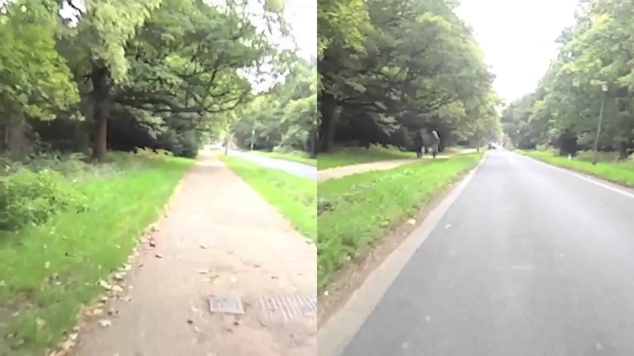 Difference between UK Cycle Path vs Road Surfaces as shown by Camera ...