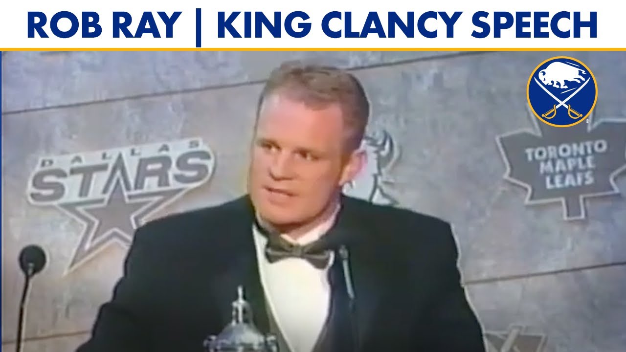 Rob Ray Receives King Clancy Memorial Trophy 1999 | Win Speech ...