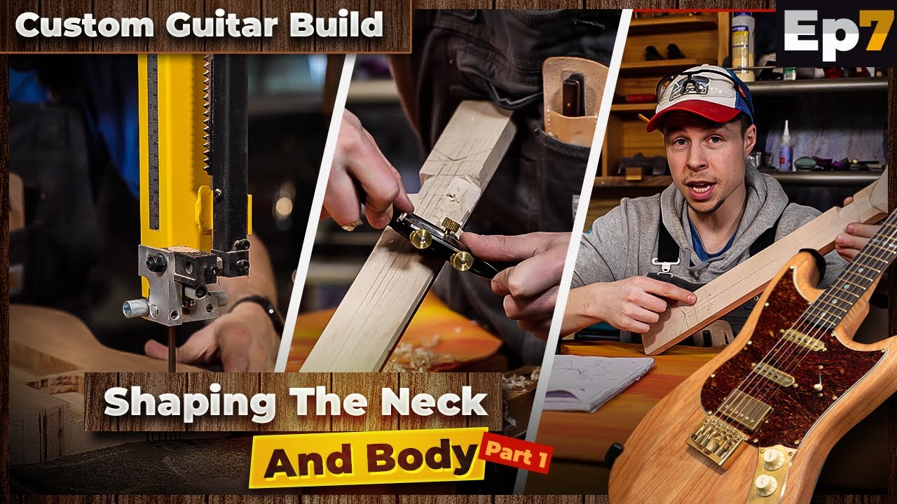 Custom Guitar Build - Episode 7: Shaping The Neck And Body Part 1 - YouTube