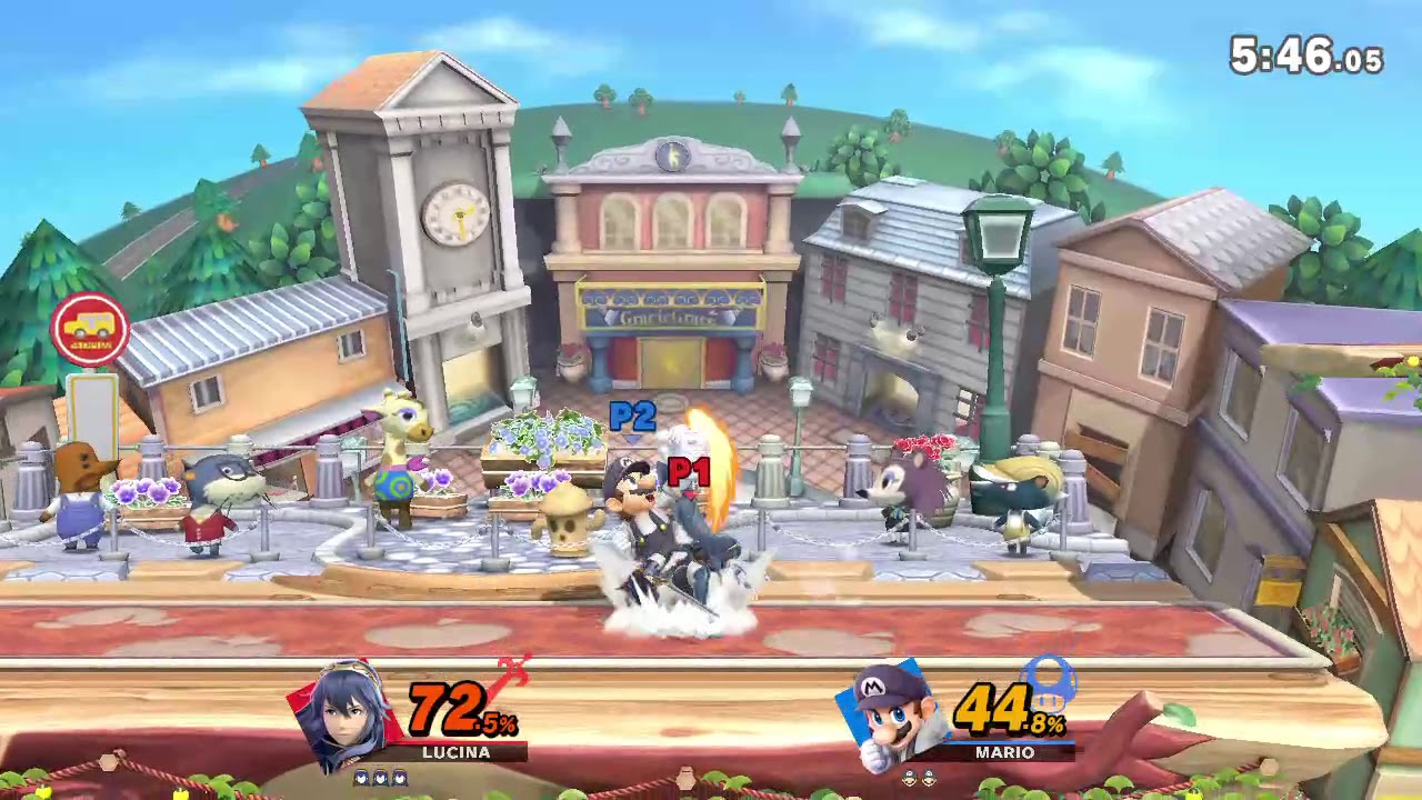 Lucina vs Mario - YouTube