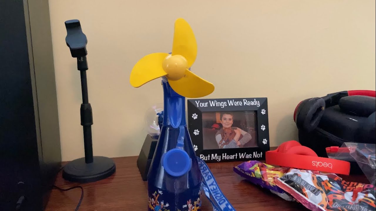 5” Disney Parks Mickey & Friends Misting Fan - YouTube