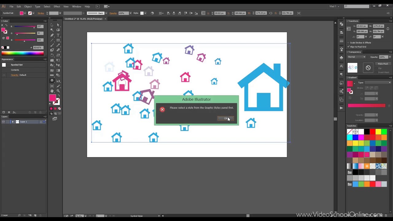 Adobe Illustrator CC Tutorial - Part 10: Symbol Tool and Panel - YouTube
