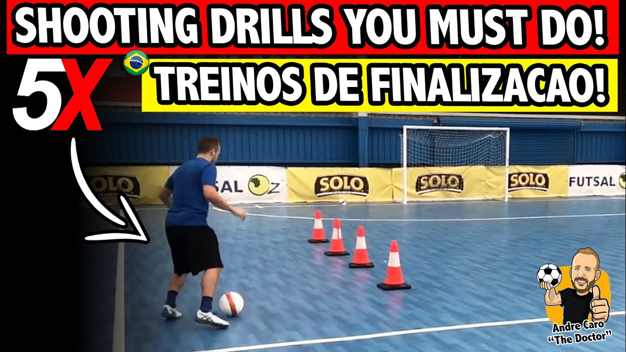 TREINO DE FINALIZAÇÃO DE FUTSAL 5x | 5x FUTSAL SHOOTING DRILLS - YouTube