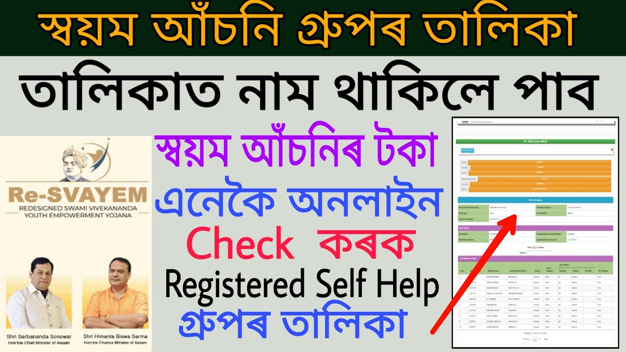 How to Check Svayem Scheme Registered Self Help Group List Online in ...