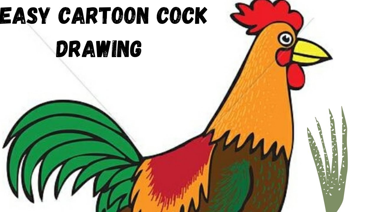 How to draw a cock cartoon drawing/ easy drawing for kids/ kids drawing ...