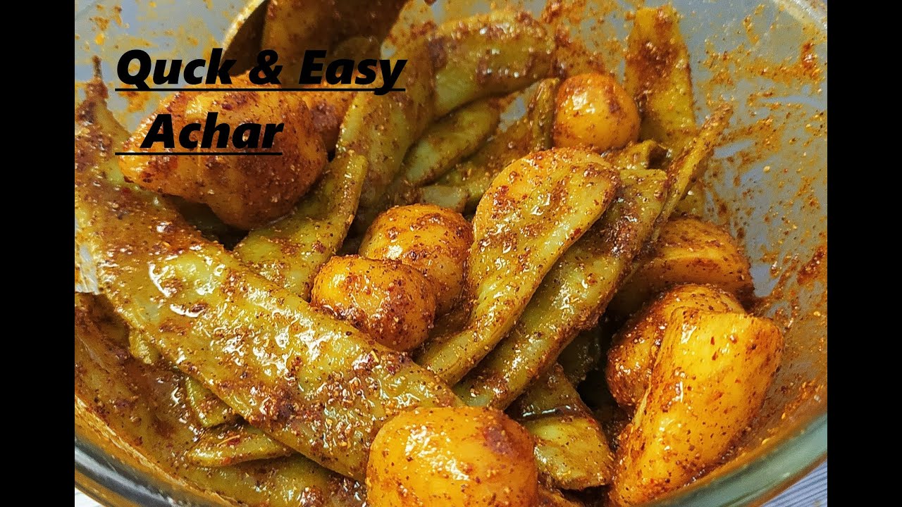 Aalu aur Sem ka Achar recipe/सेम फली और आलू की चटपटी आचार रेसीपी जो ...