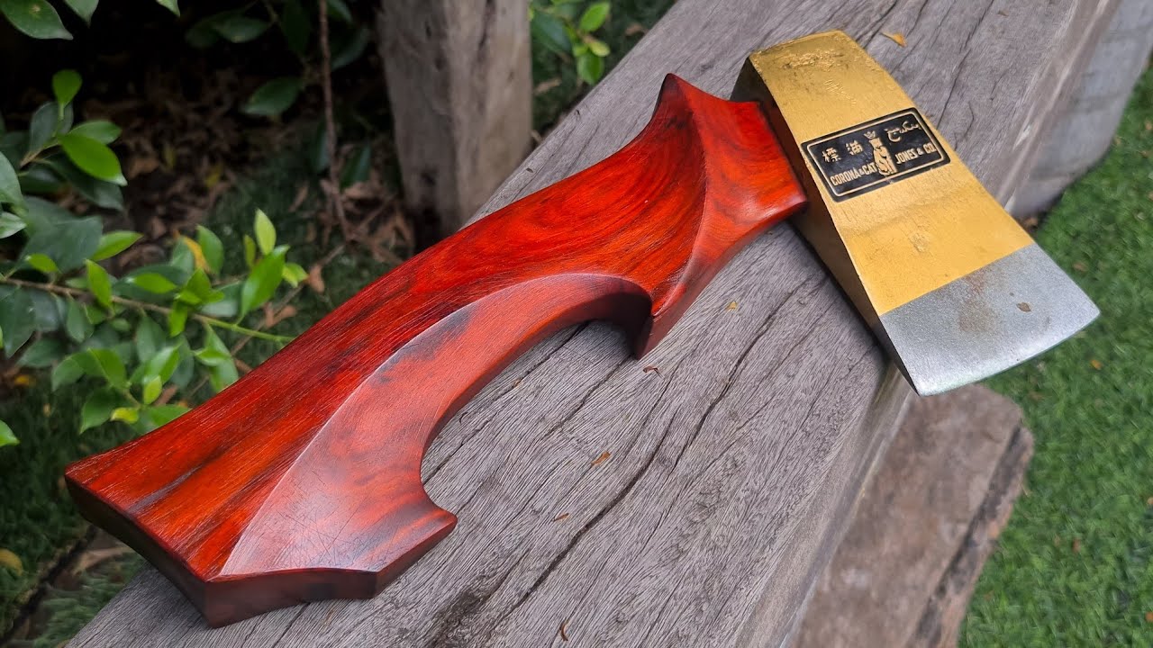 Axe Art : Design a Very Cool Kitchen Axe Handle from Siamese rosewood ...