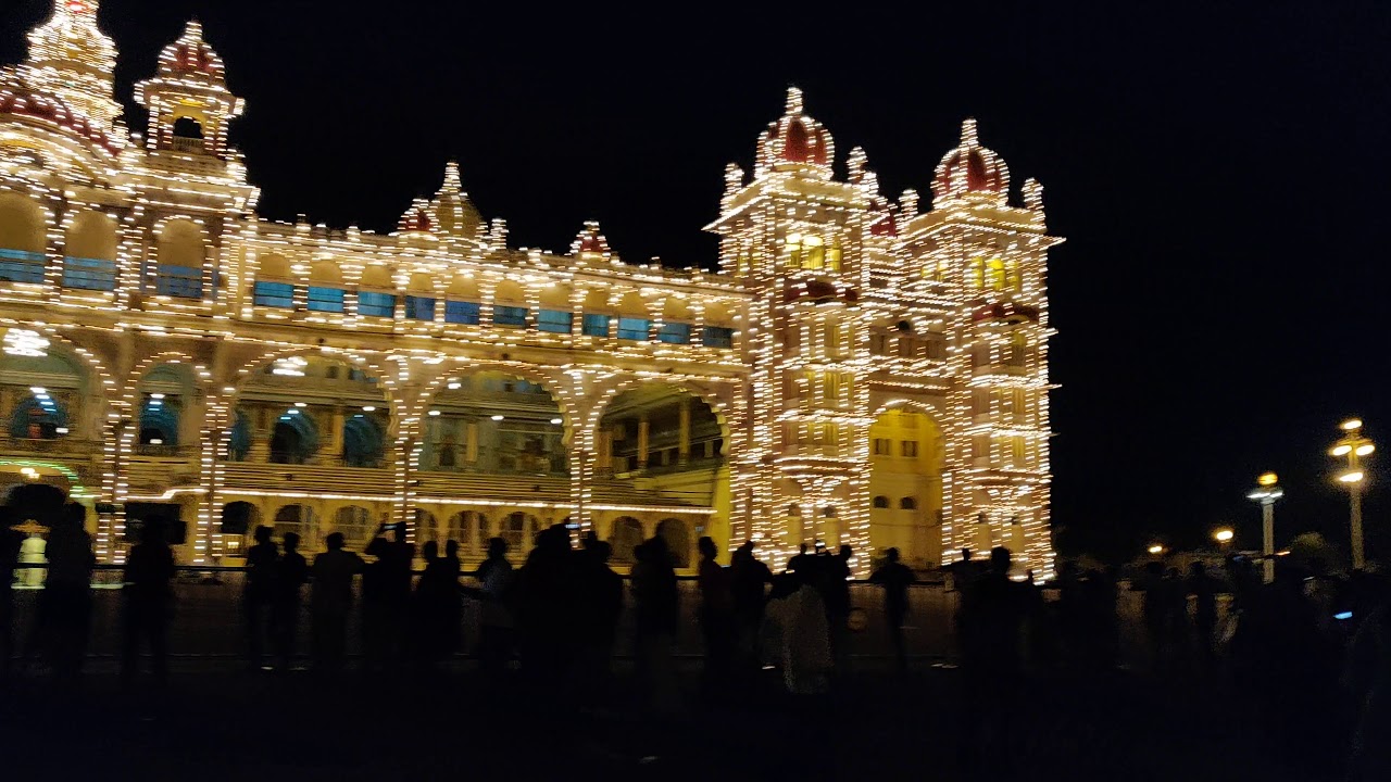 Mysore Palace Night View 2020 - YouTube