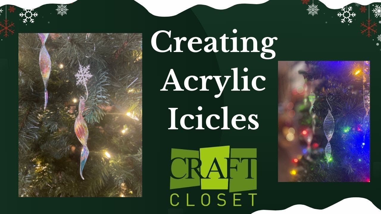 Creating Acrylic Icicles from Craft Closet Textured Acrylics - YouTube