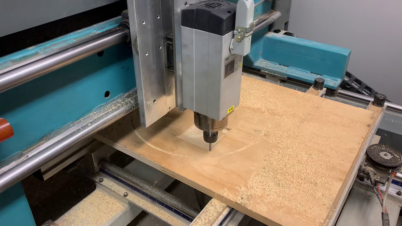 First cuts, CNC router conversion - YouTube