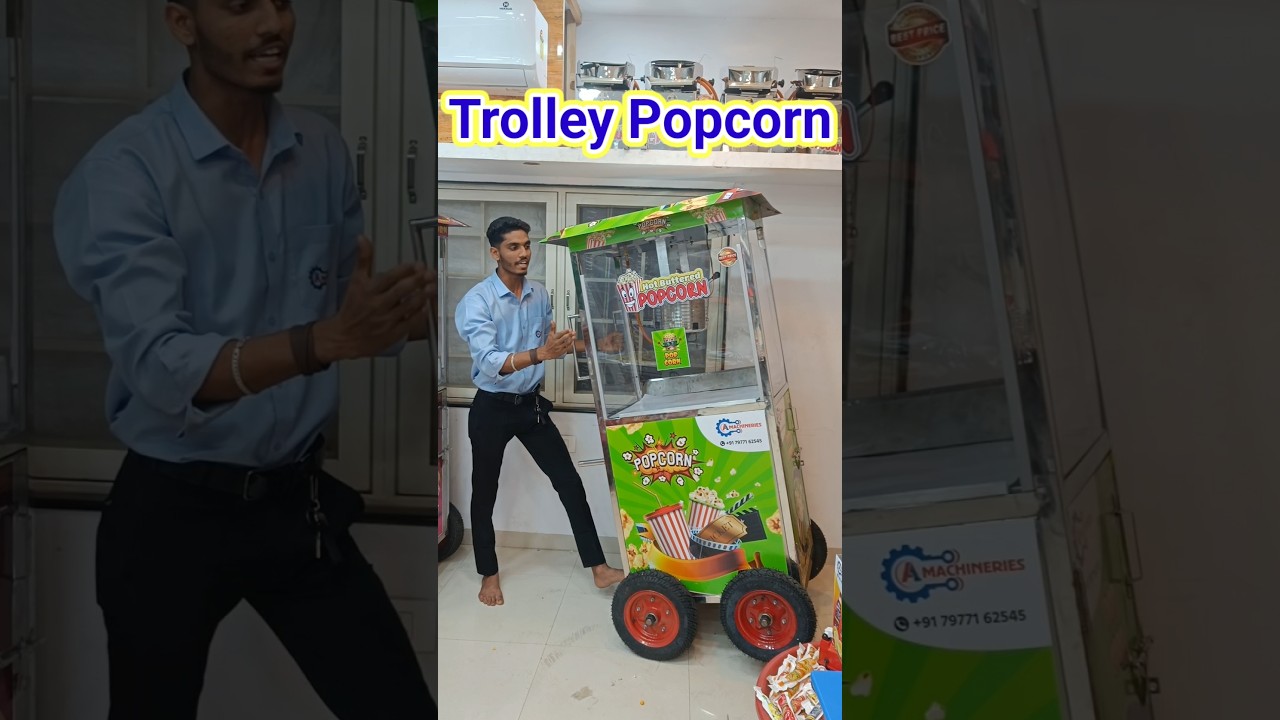 Trolley Popcorn Machine #smallbusinessideas #business #shorts - YouTube