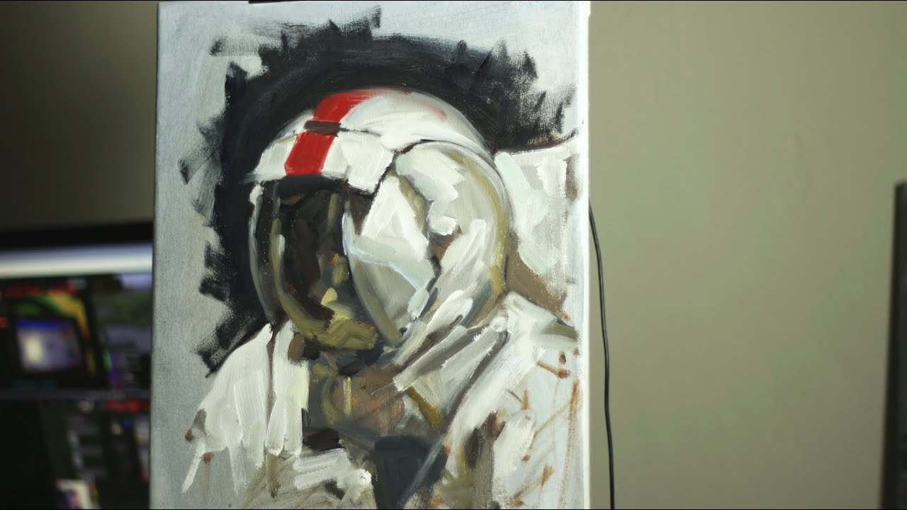 New Astronaut oil Painting (Part 1) - YouTube