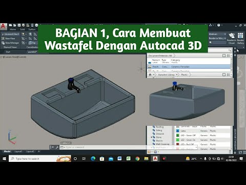 BAGIAN 1, Cara Membuat Wastafel Dengan Autocad 3D - YouTube